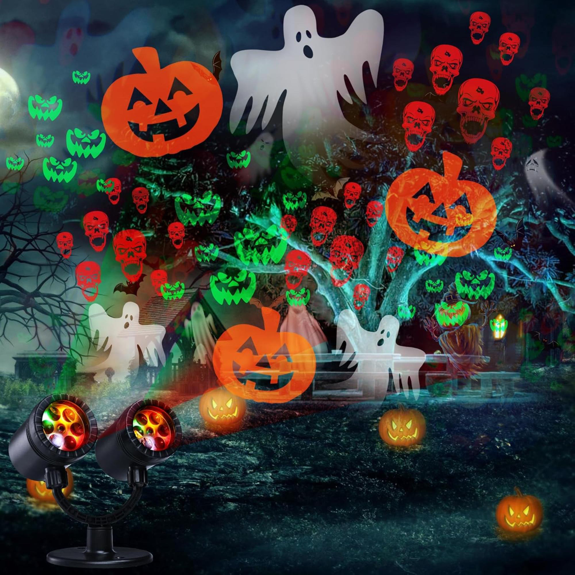The Holiday Aisle® Halloween Lights Projector, Halloween Decorations ...