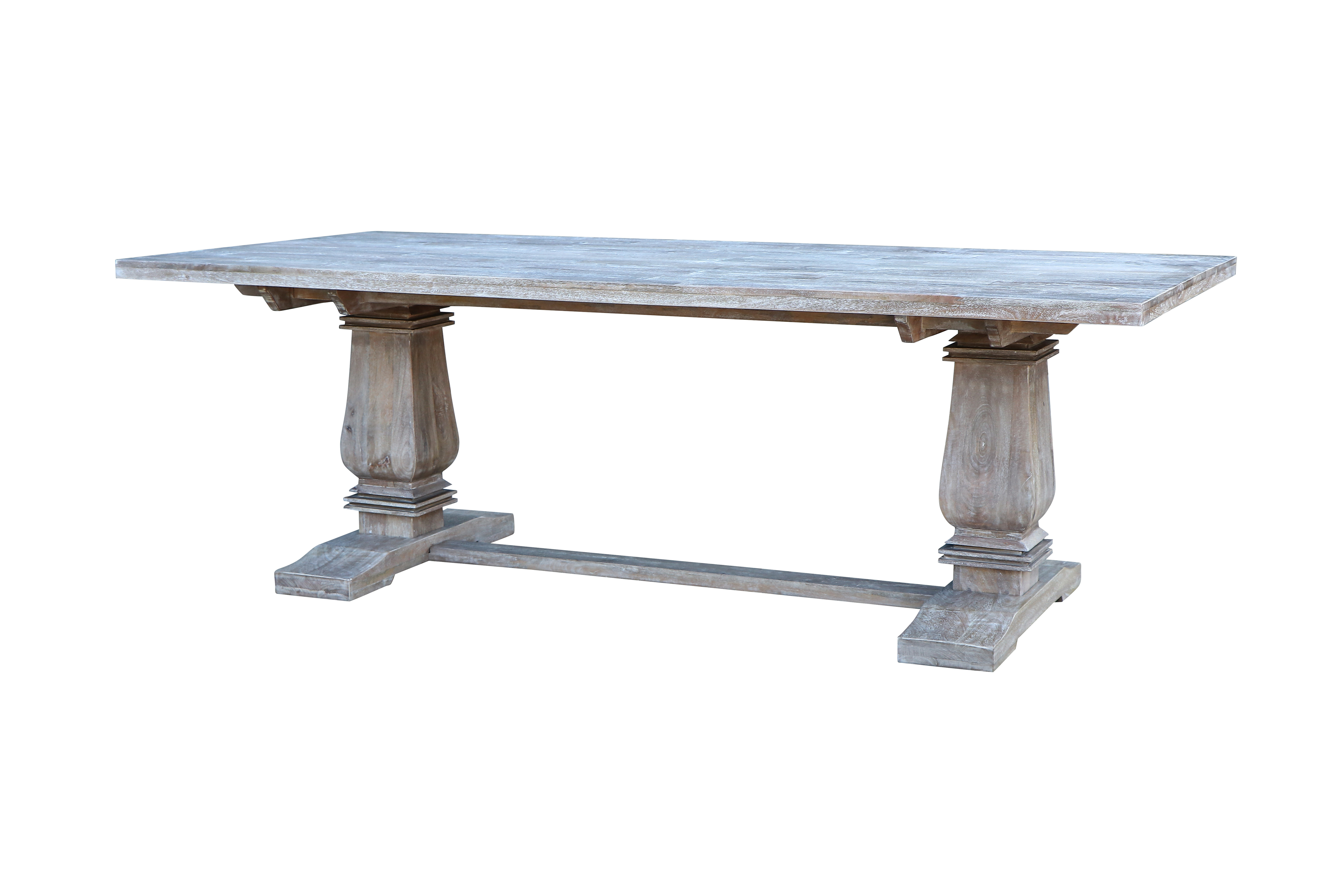 One Allium Way® Pepperell 42" Pine Solid Wood Double Pedestal Dining ...