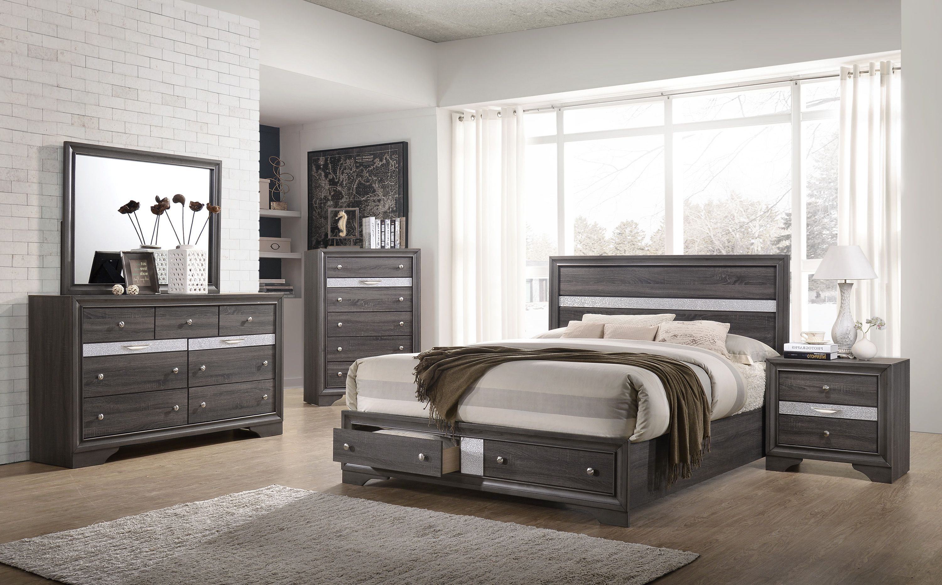 House of Hampton® Marielena 3-1_Risa Storage Platform Bedroom Set | Wayfair