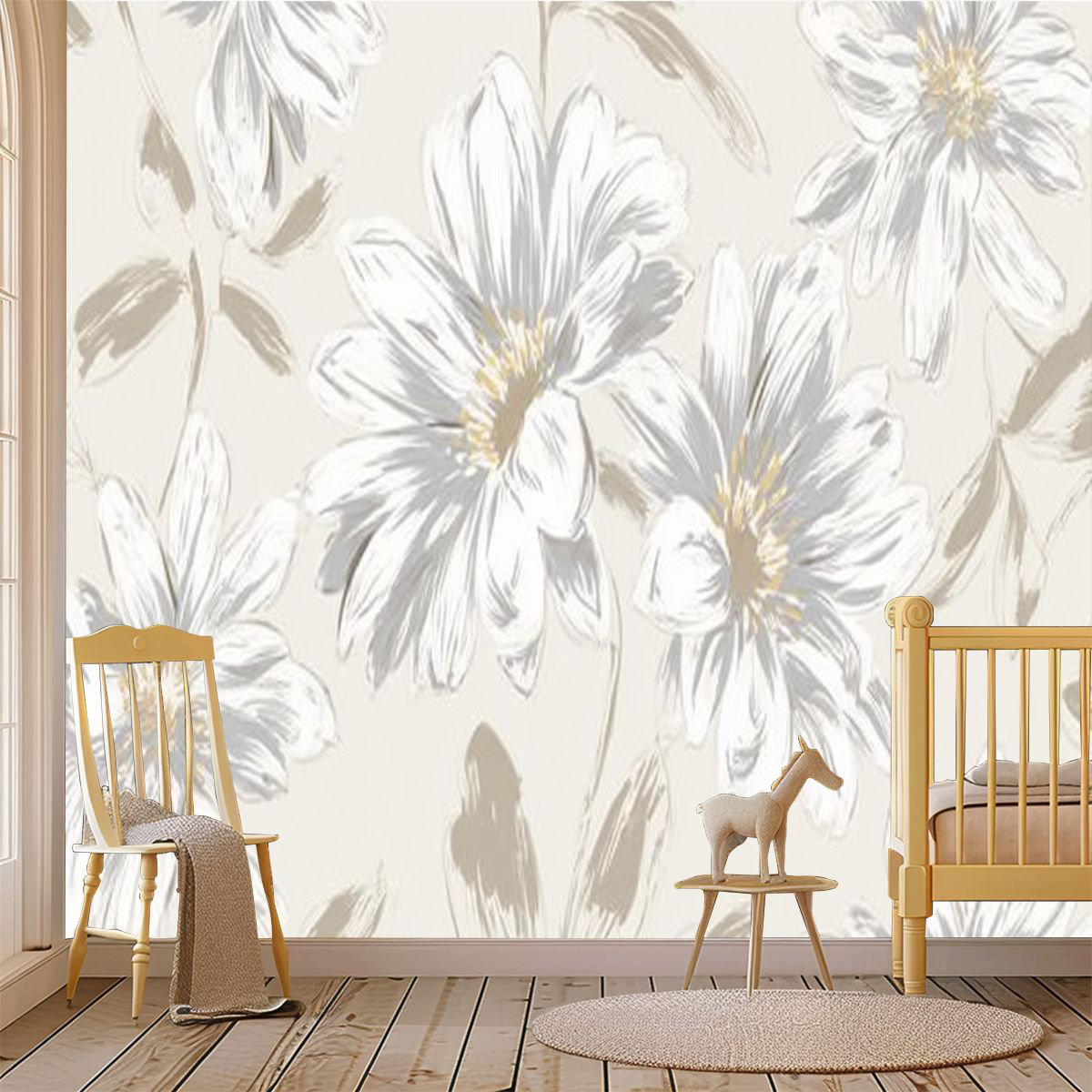 Latitude Run® Peel and Stick Wallpaper Wall Mural Neutral Colour ...