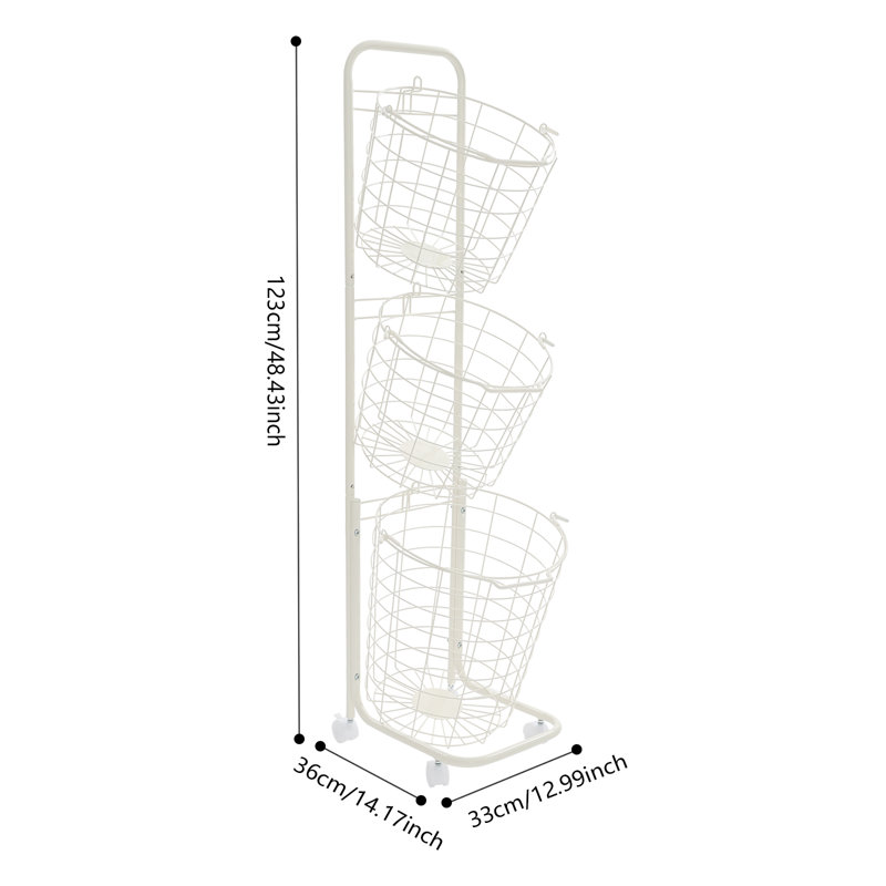 SUNYOU 3-Tier Laundry Hamper With 3 Removable Basket | Wayfair