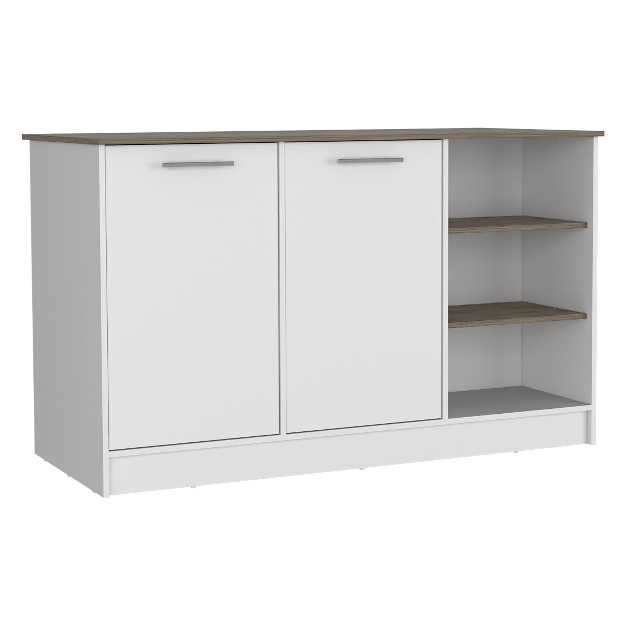 Latitude Run® Versatile Kitchen Island with Abundant Storage and ...