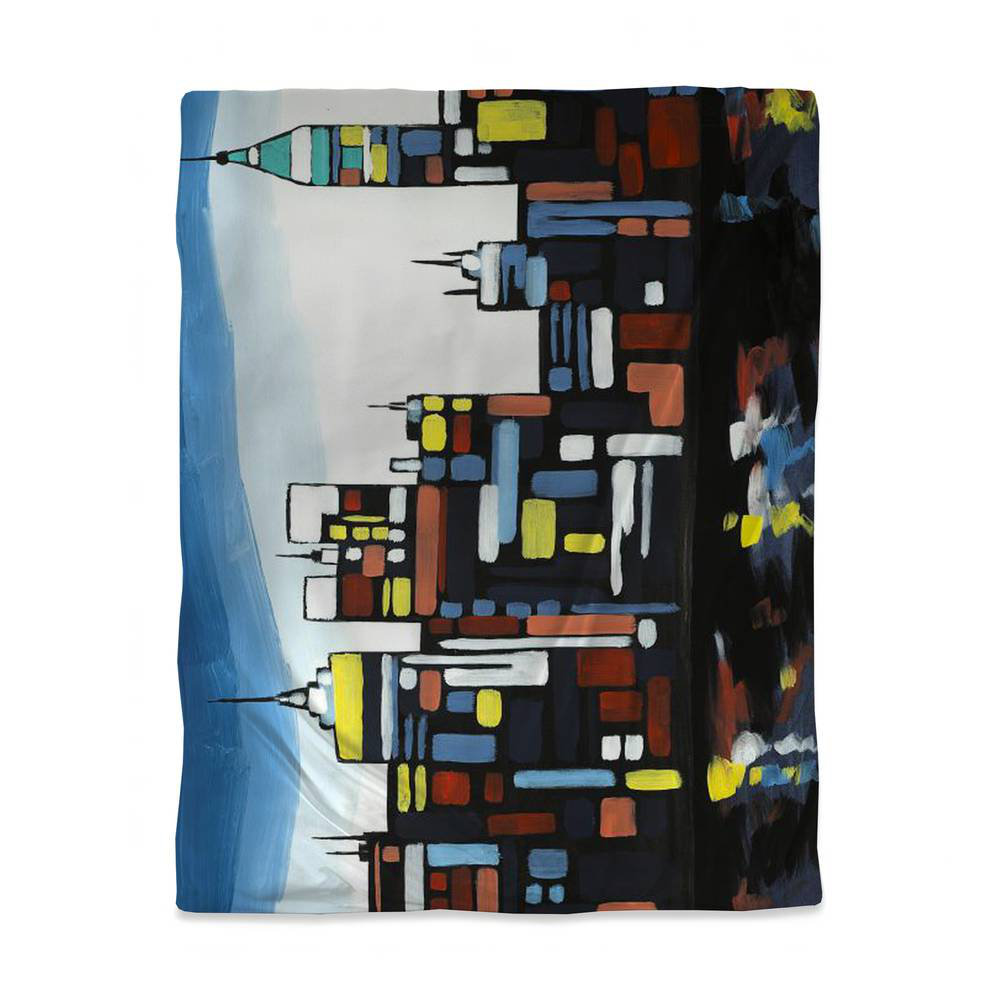 Begin Edition International Inc. Colorful Skyline Duvet Cover - Modern ...