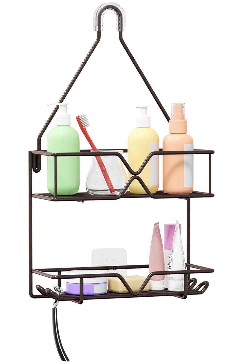 Rebrilliant Shower Caddy Over Shower Head Hanging Bathroom Caddy For ...
