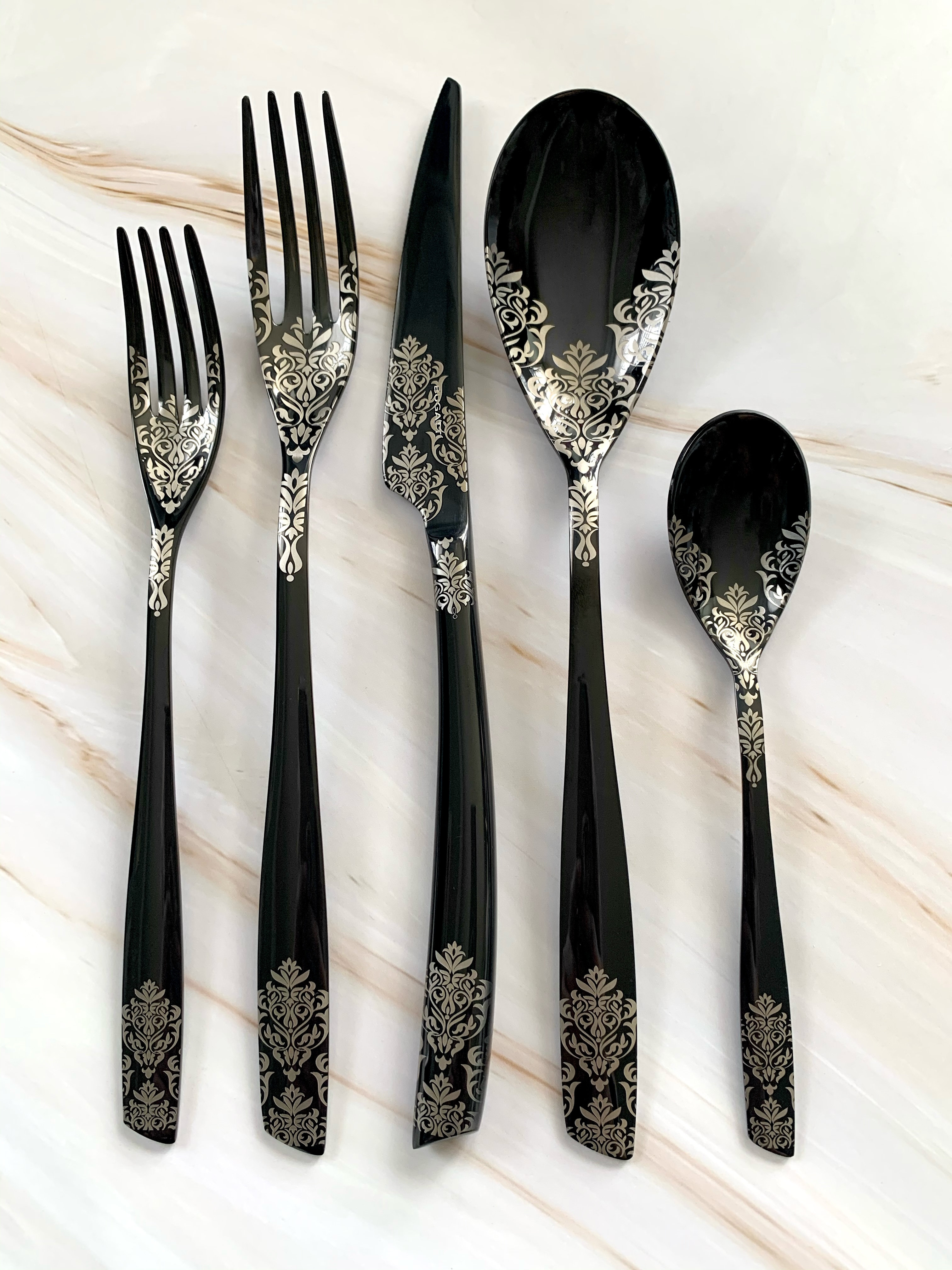 Bugatti Italy Riviera Devore 5 Piece Flatware Set, Service for 1 | Wayfair