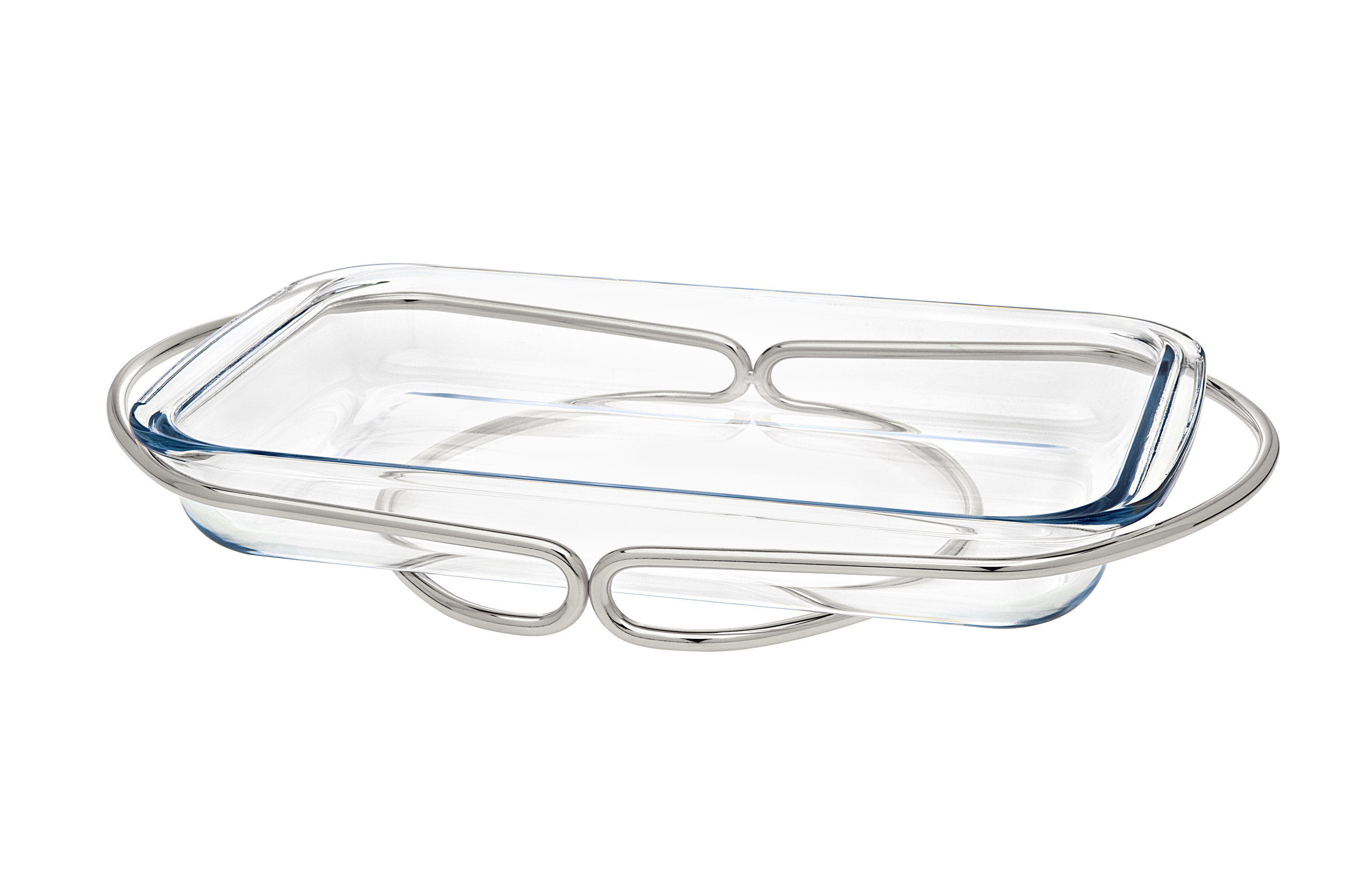 Godinger Silver Art Co Infinity Rectangle Glass Server | Wayfair