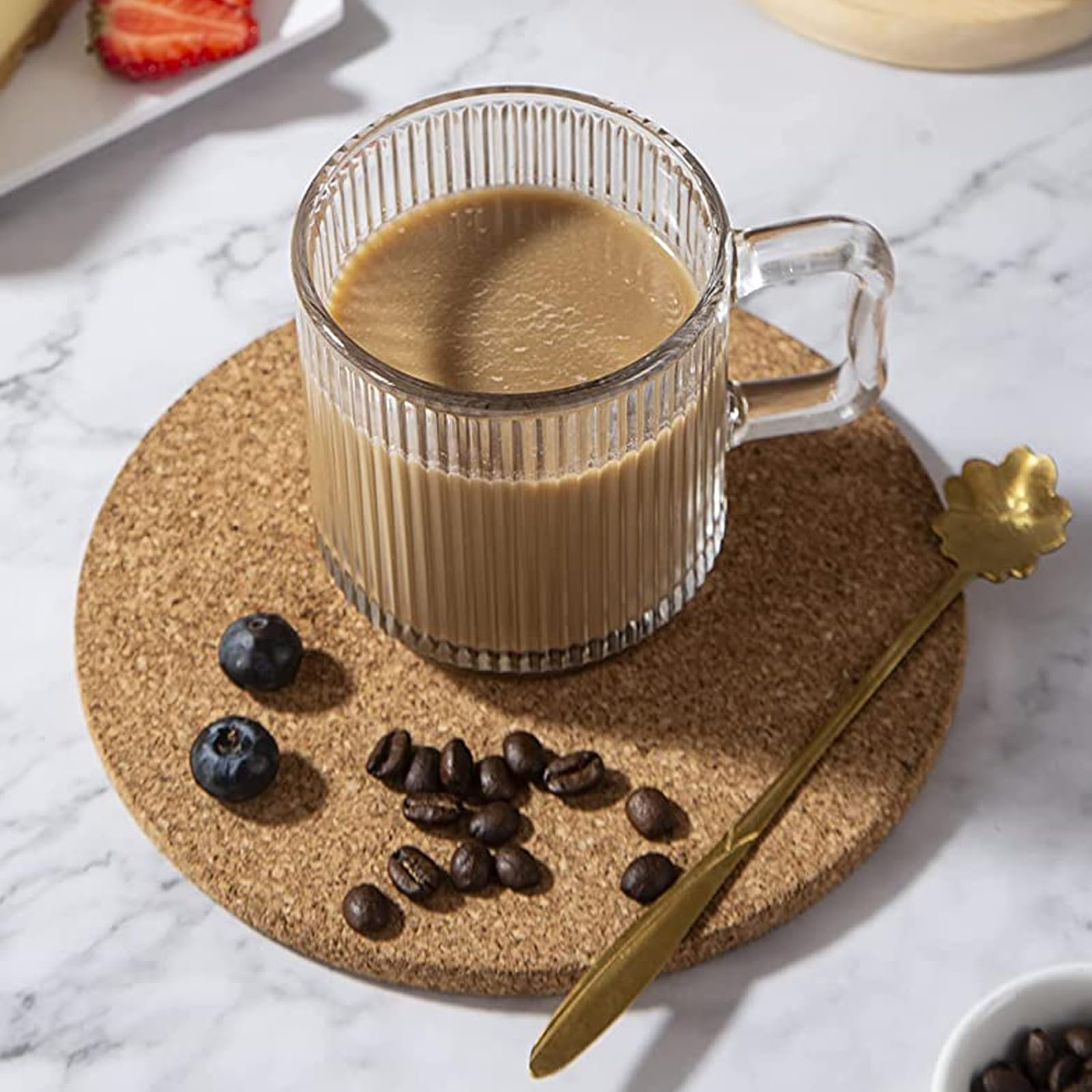 ELEMENTARY ENTERPRISE LLC Premium Glass Coffee Mugs With Handle ...