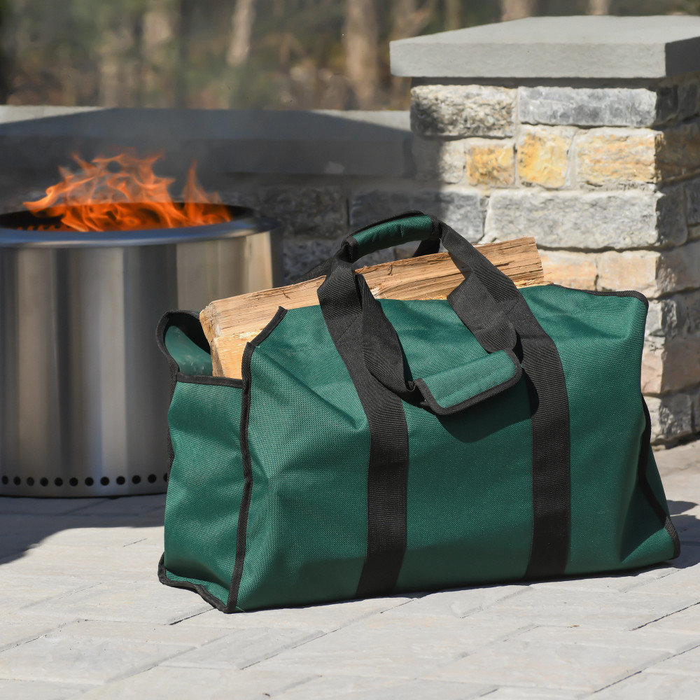 ShelterLogic Extra Heavy-Duty Firewood Bag 24 x 12 x 20 in. Green ...