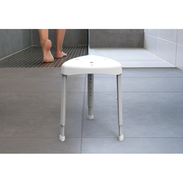 HEALTHCRAFT Shower Stool With Height Adjustment, Portable Shower Seat ...