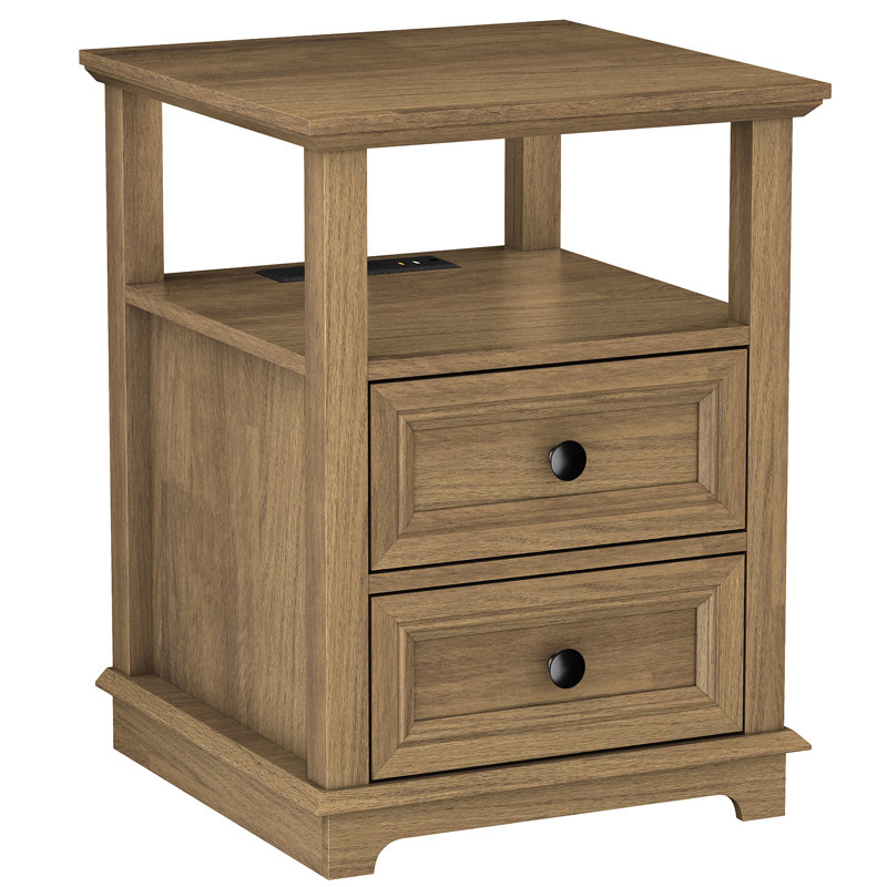 Wildon Home® Azella Frame 2 End Table Set with Storage and Built-In ...