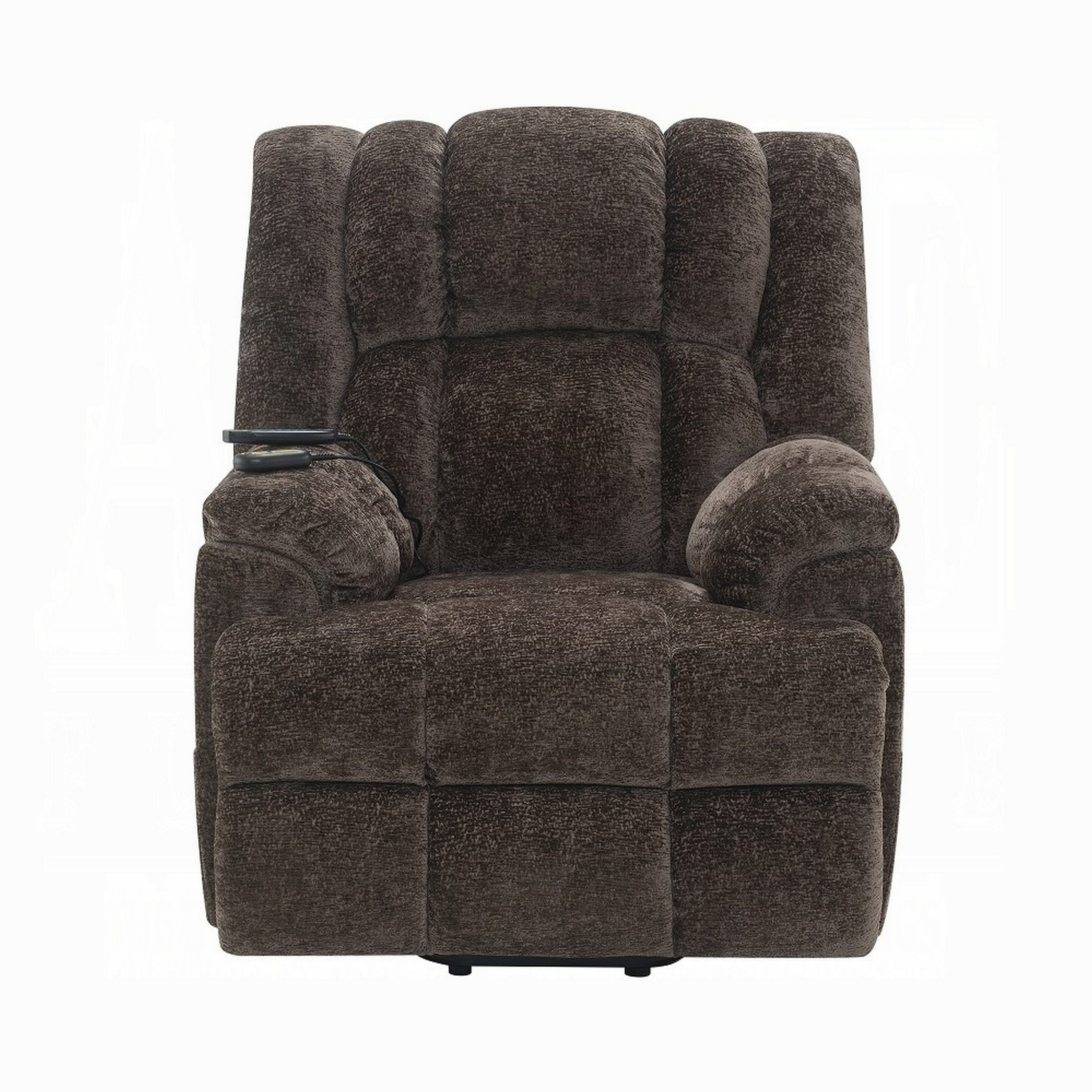 Benjara Cassy Power Recliner Chair with Lift, Heating, Massage, Brown ...