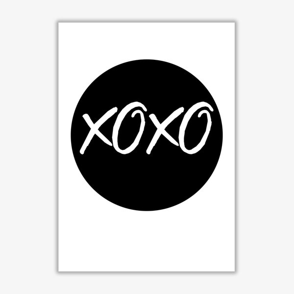 East Urban Home XOXO Black Circle - Typography | Wayfair.co.uk