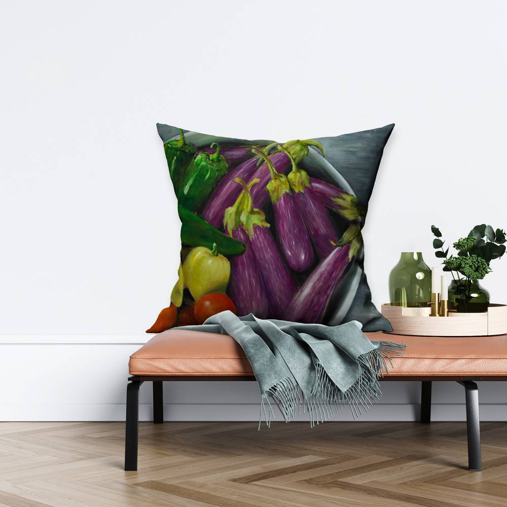 Begin Edition International Inc. Bowl of Vegetables Square Throw Pillow ...