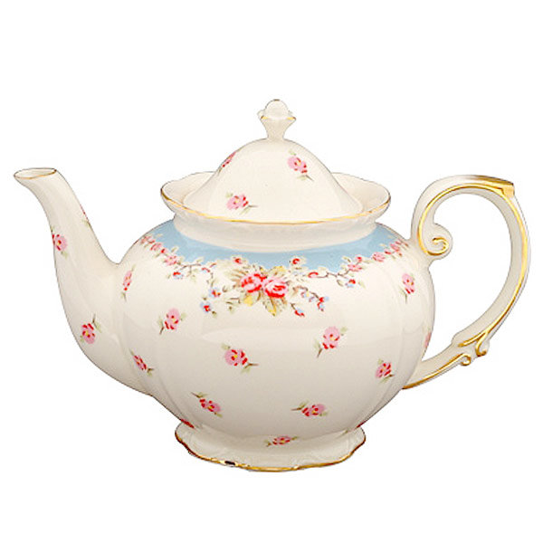 Grace's Tea Ware Vintage Blue Rose 32 oz. Teapot & Reviews | Wayfair