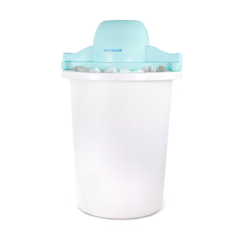 Nostalgia 6-quart Parlor Electric Ice Cream Maker - Blue & White | Wayfair