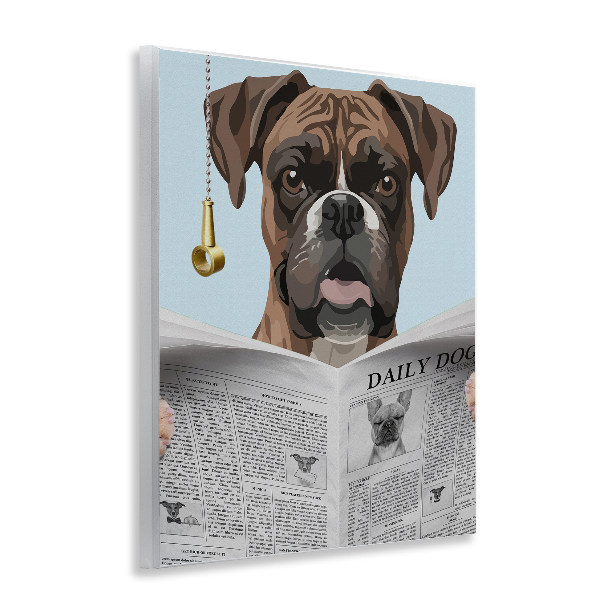 George Oliver Boxer News Bathroom Humor Wall Plaque, design by Jesse ...