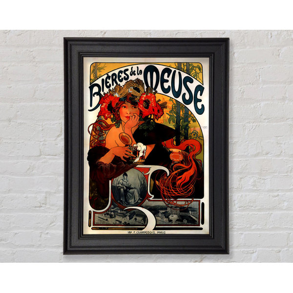 Happy Larry Alphonse Mucha Bieres De La Meuse Framed Print | Wayfair.co.uk
