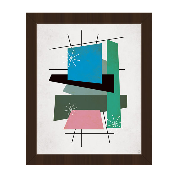 Click Wall Art Retro Thoughts III Framed Graphic Art on Canvas ...