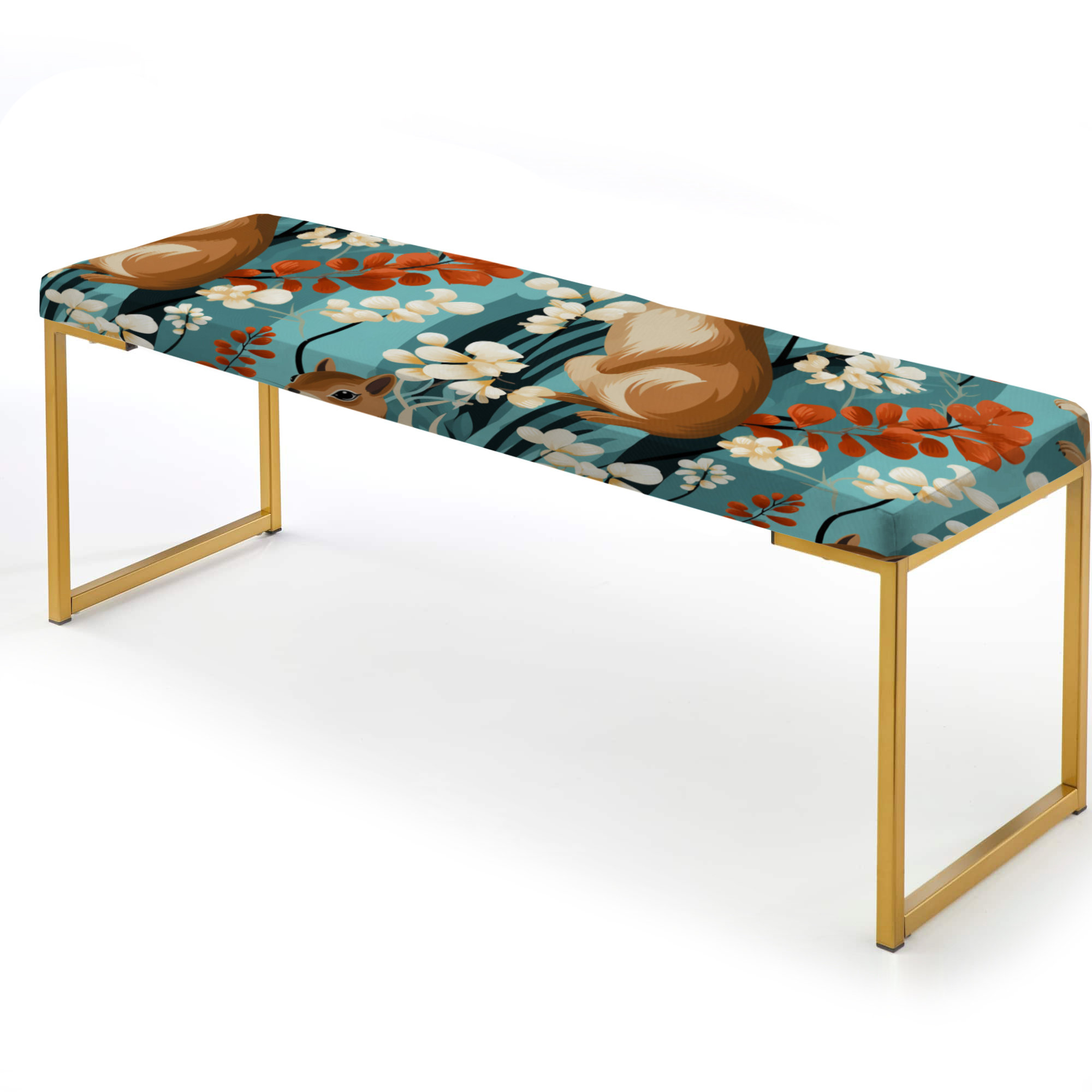 Design Art Cute Squirrel Seamless Pattern - Animal Print Upholstered ...