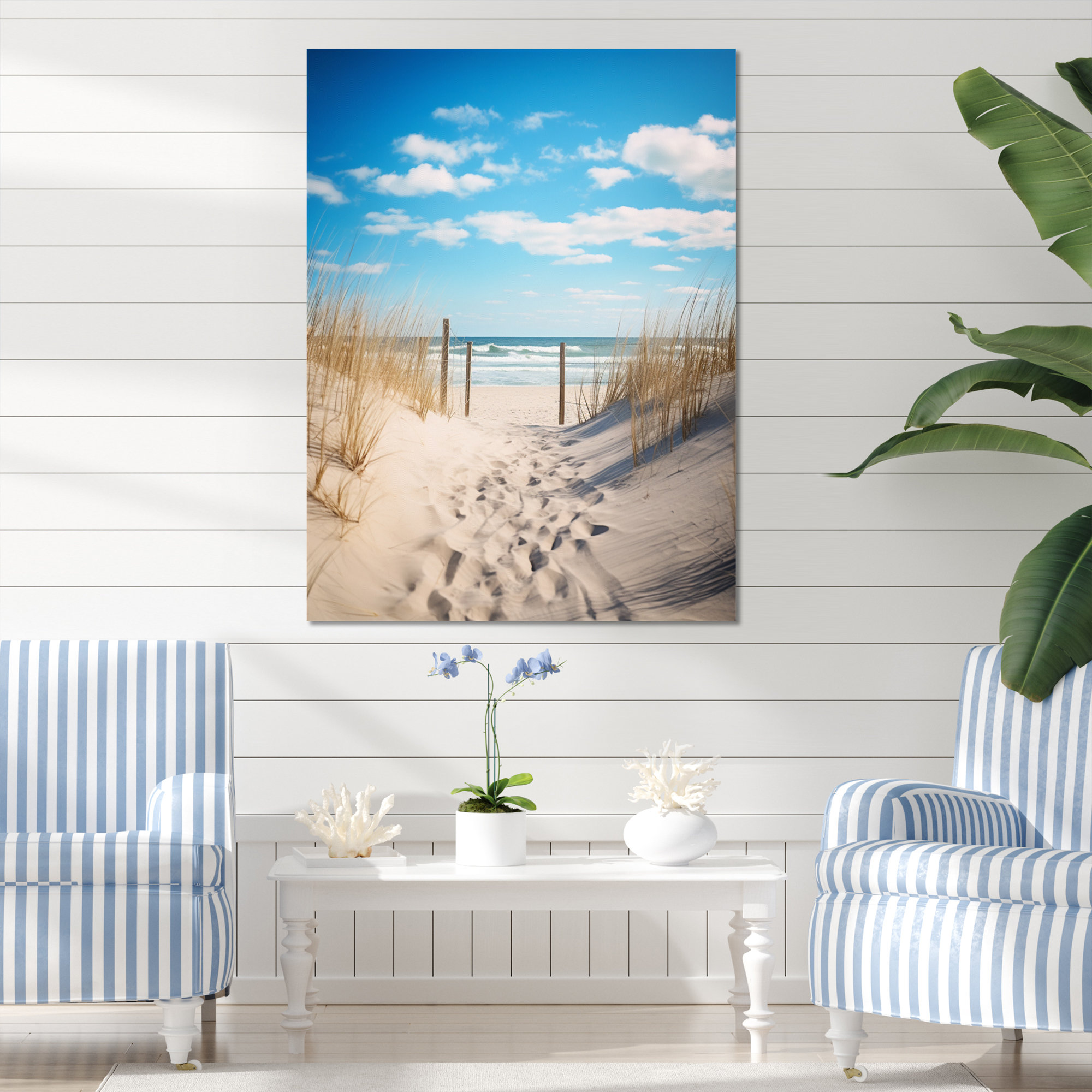 Highland Dunes Aadhyan Bath to the Ocean I - Wrapped Canvas Print | Wayfair