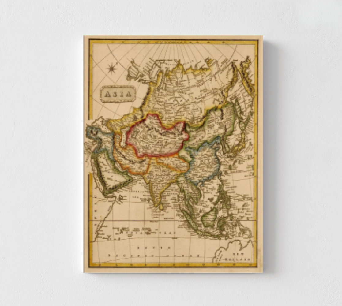 WeFrameArt Asia 1817 By Vintage Maps, Antique Map Of Asia, Asian ...