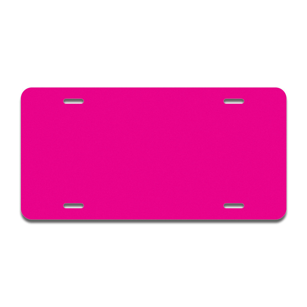 SignMission Solid Hot Pink Aluminum Licence Plate| Licence Plate 12" X ...