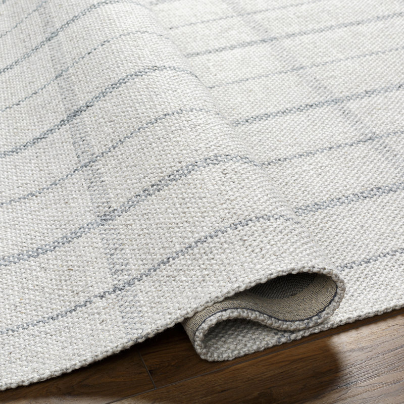 Birch Lane™ Mathers Flatweave Wool Checkered Rug | Wayfair