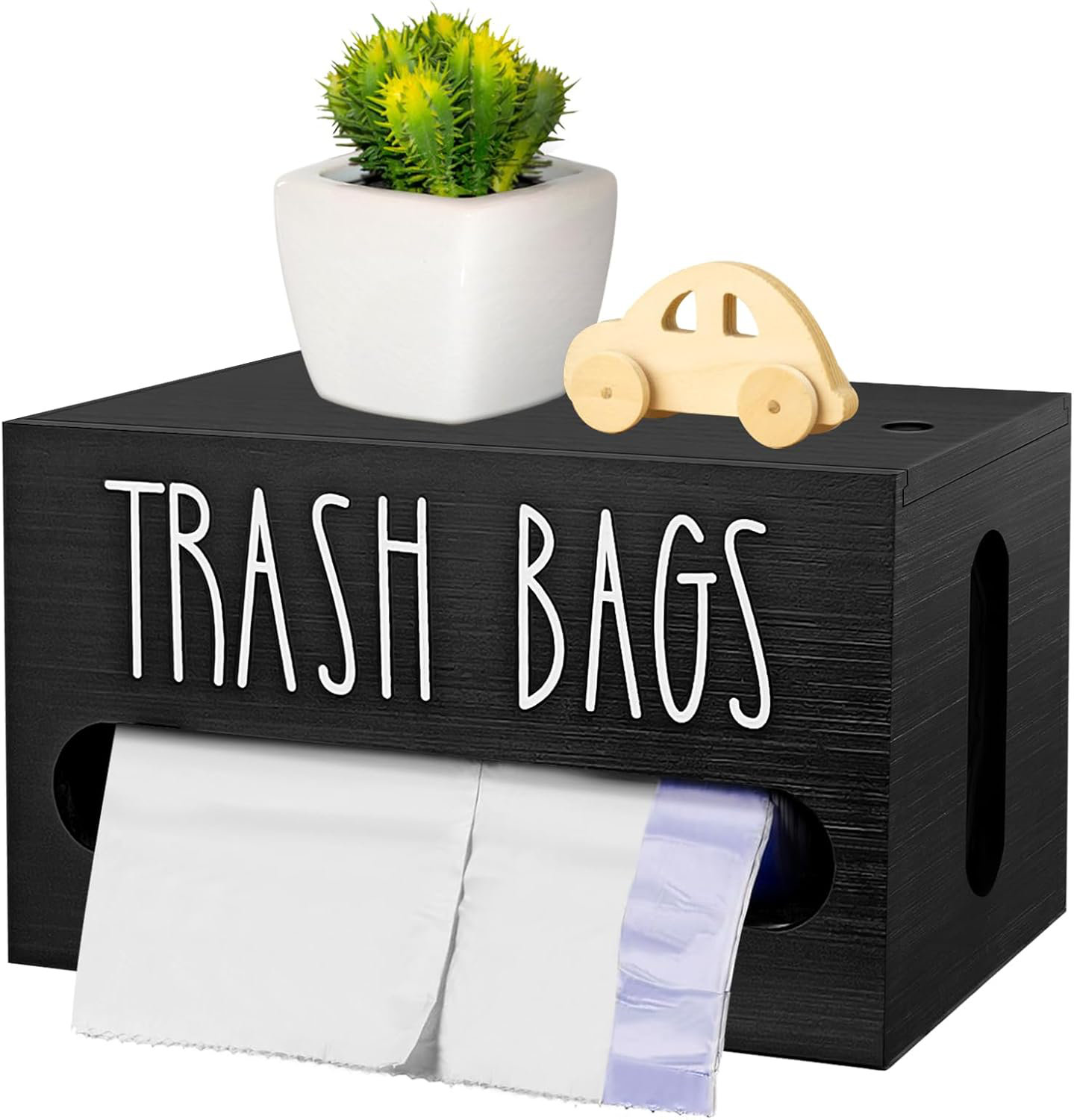 Latitude Run® Trash Bag Dispenser, Wooden Trash Bag Holder Dispenser ...