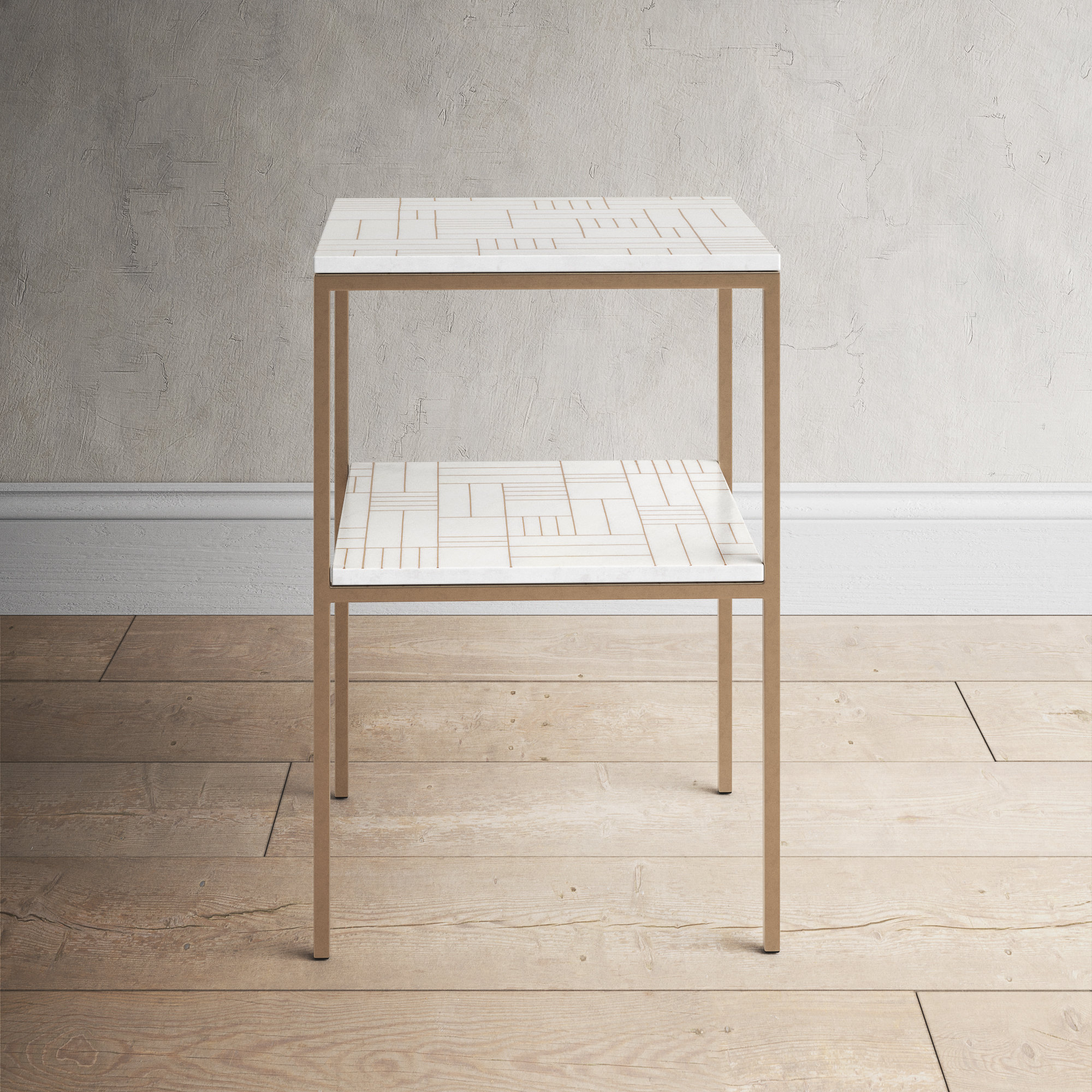 Birch Lane™ Yanna 100% Marble End Table with Storage & Reviews | Wayfair