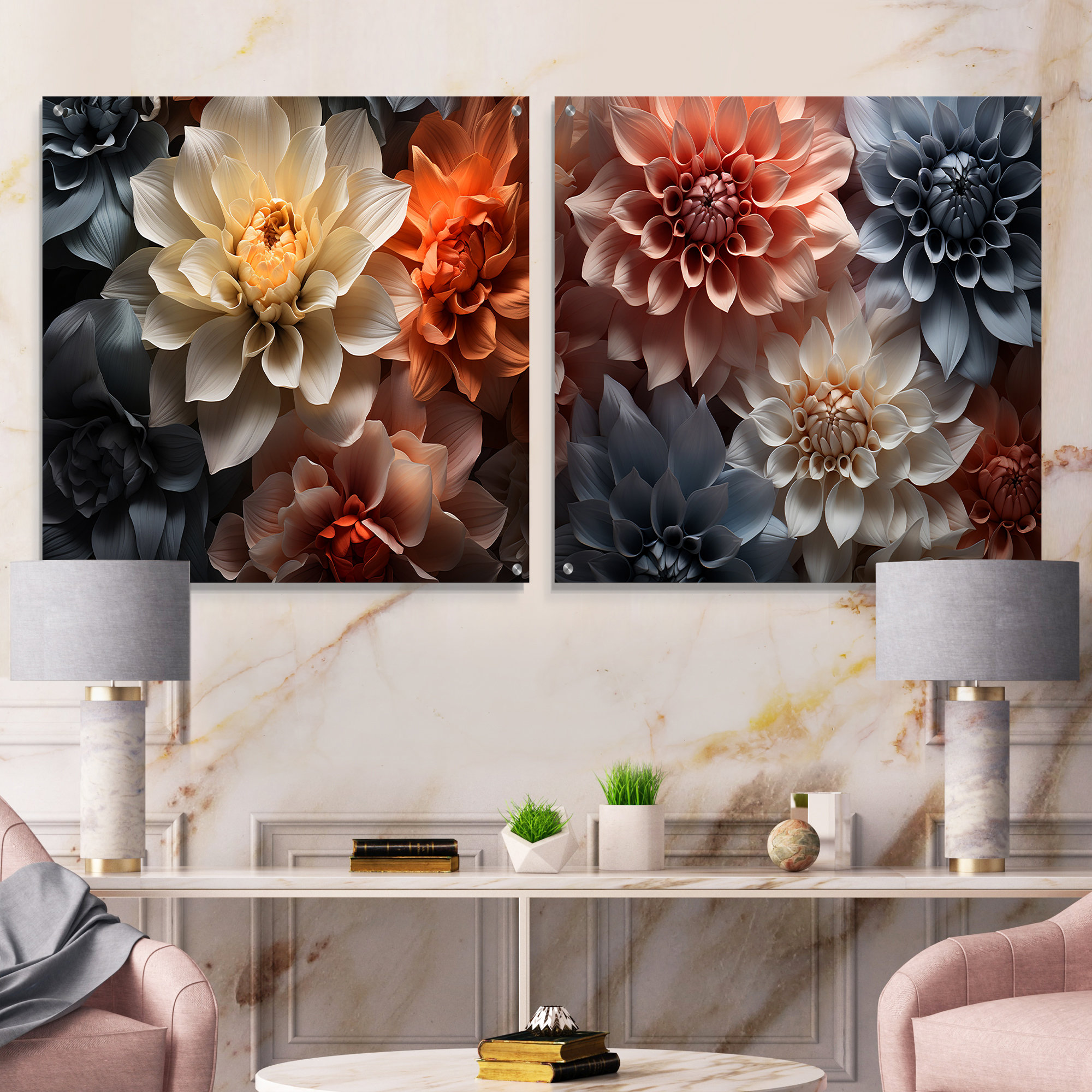 Design Art Peach Orange Abstract Still Lifes - Abstract Still Lifes ...