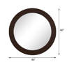 Latitude Run® 40 x 40 Inch Round Reeding Frame Wall Mirror Brown | Wayfair