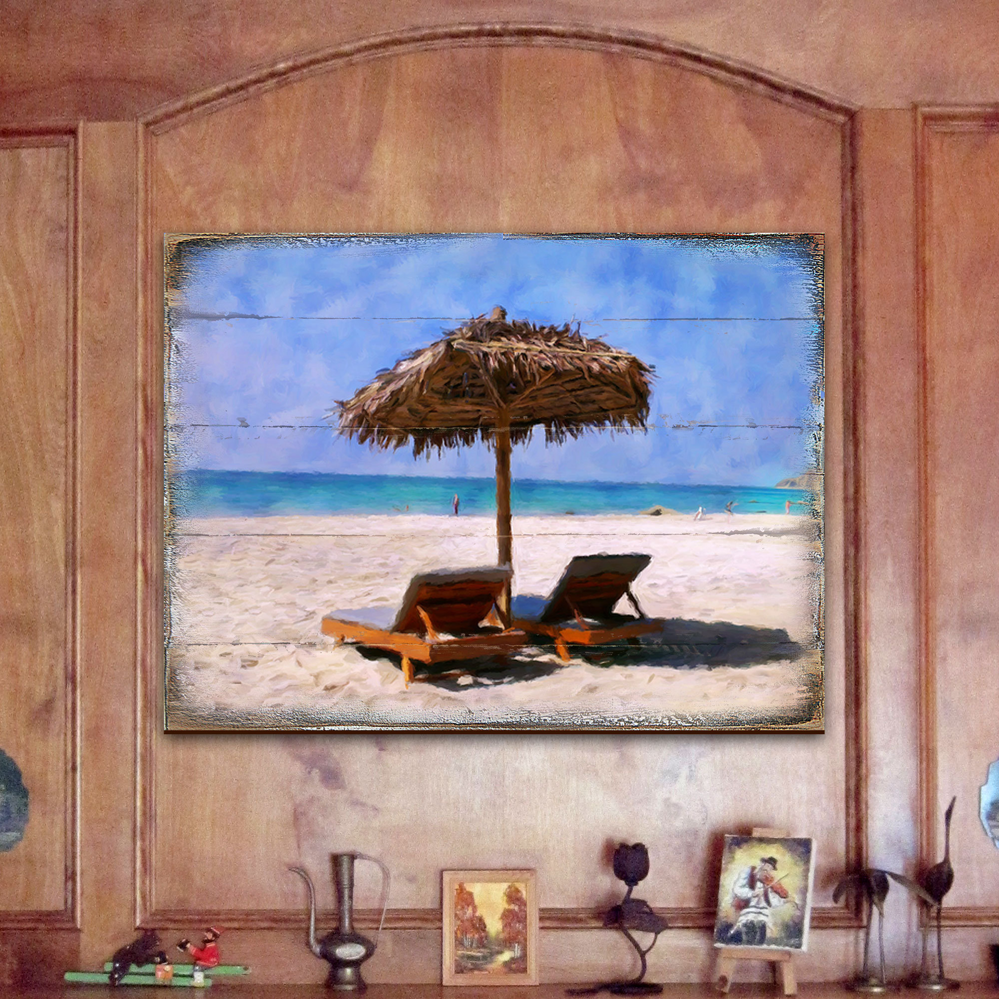 Highland Dunes Beach Chairs Wood Block - Rustic Wood Wall Art - Wayfair ...