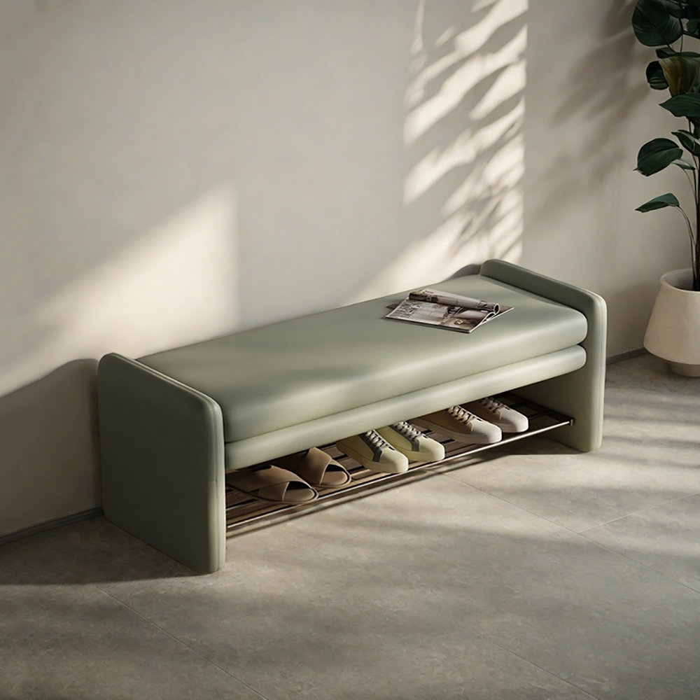 interanest 55.1in Shoe Storage Bench Shoe Changing Stool | Wayfair