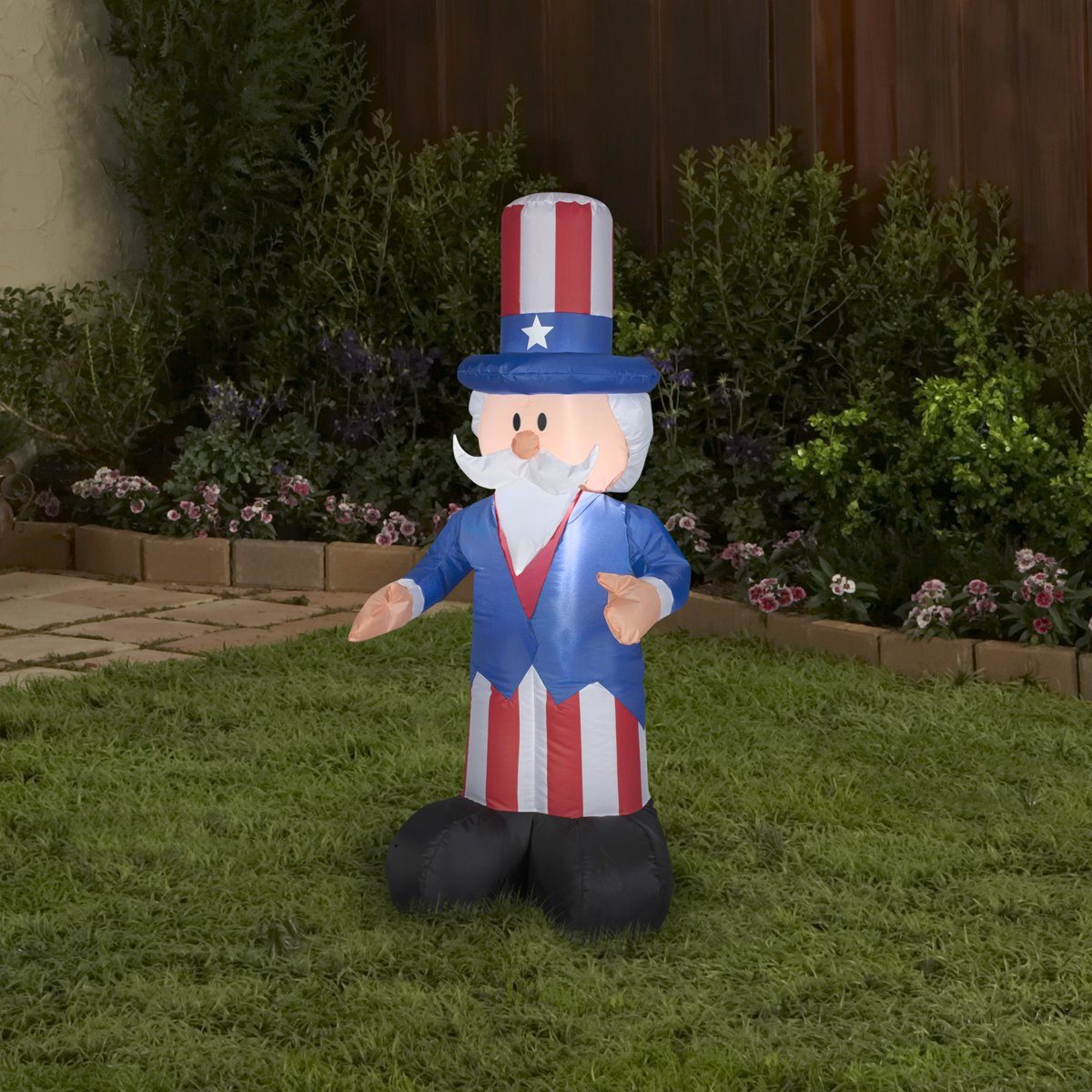 The Holiday Aisle® 4 ft. Inflatable Uncle Sam & Reviews | Wayfair