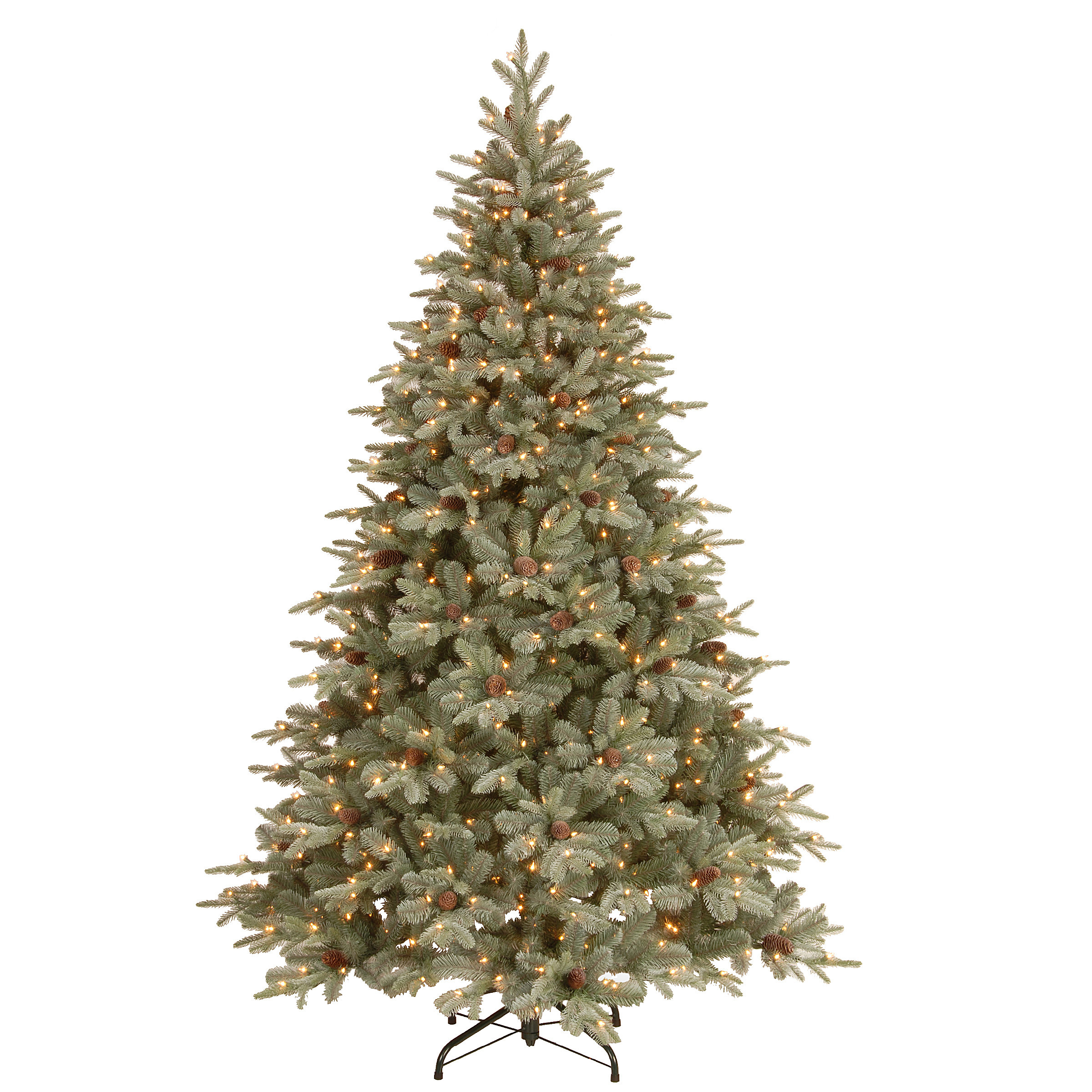The Holiday Aisle® 7.5 ft. Frosted Arctic Spruce Tree with Clear Lights ...