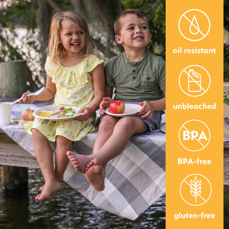 Earth's Natural Alternative Disposable Bamboo Dinner Plate for 500 ...