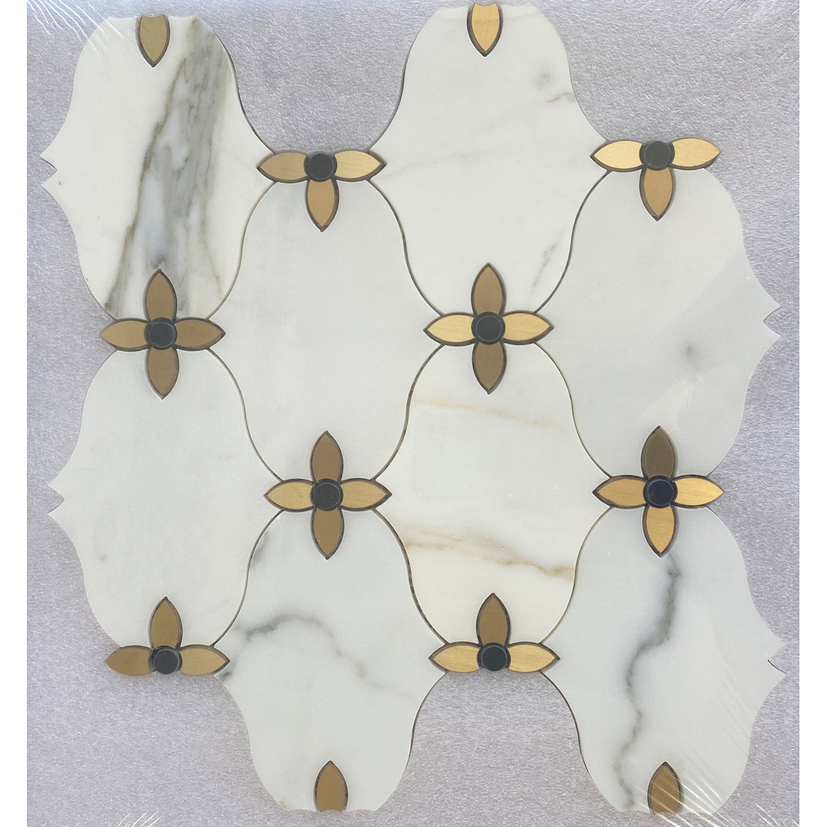 ES Stone Water Jet 14" x 13" Marble Mosaic Tile | Perigold