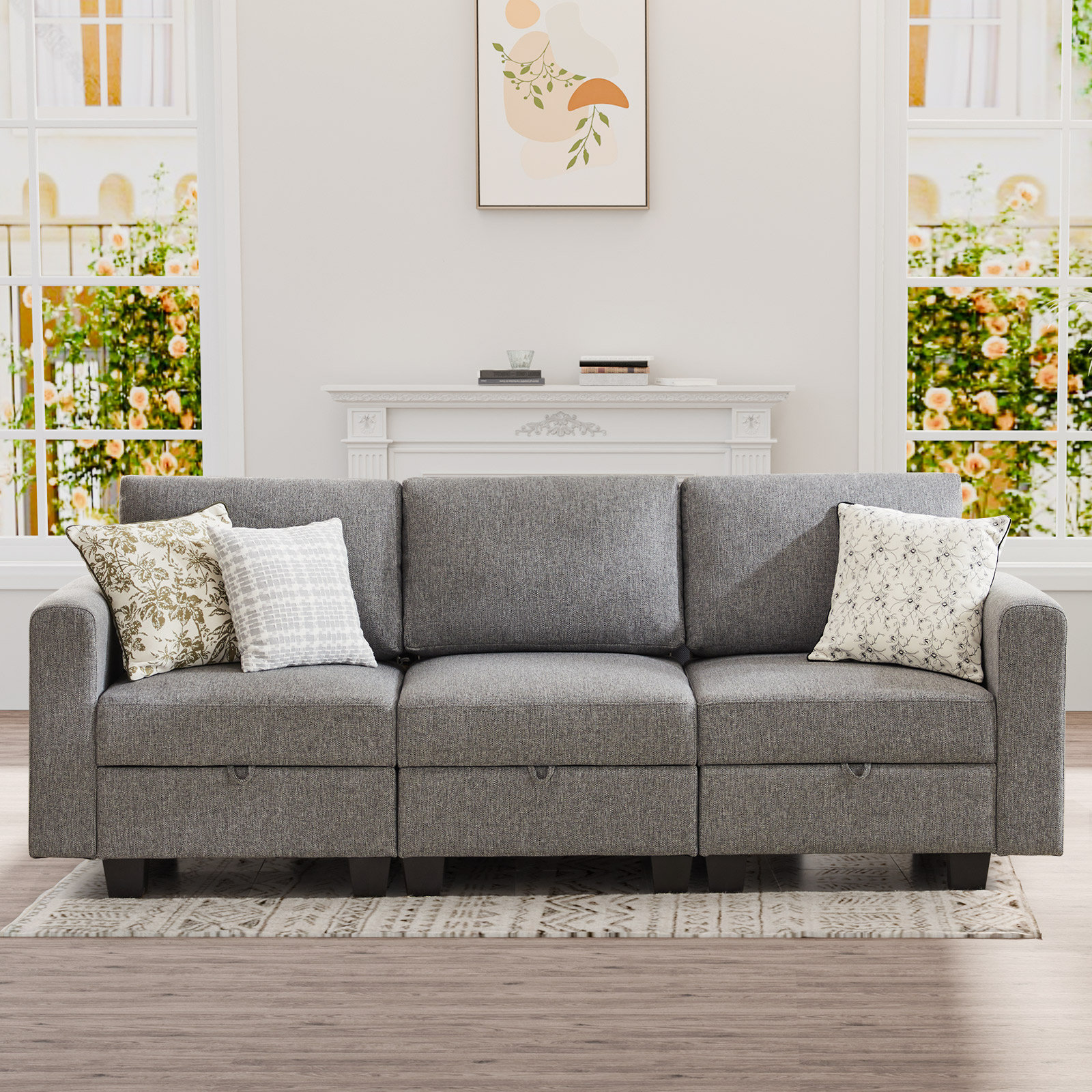 Latitude Run® Square Arm Modular Sofa | Wayfair