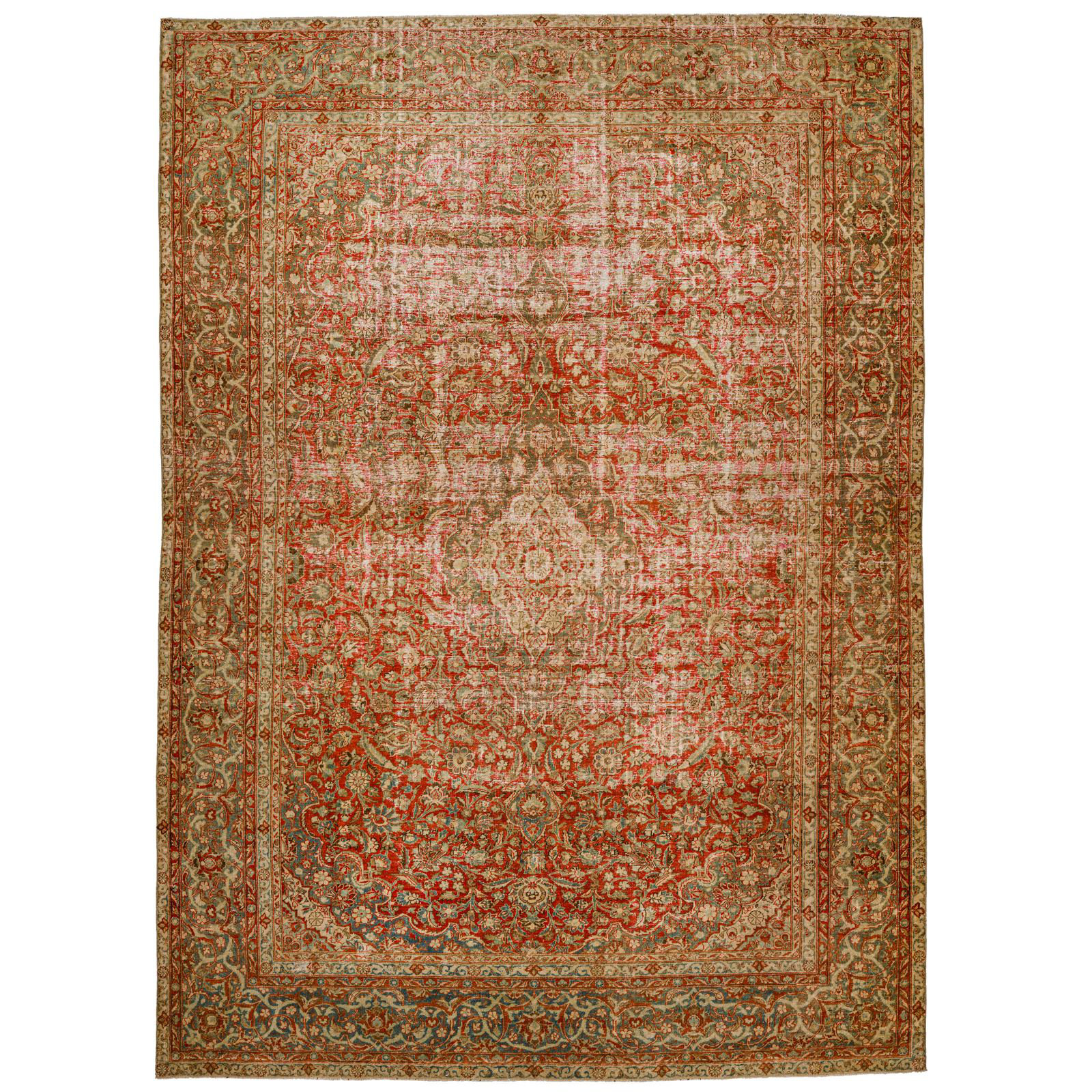 Home and Rugs One-of-a-Kind 8'6'' x 11'5'' 1990s Area Rug in Red/Beige ...