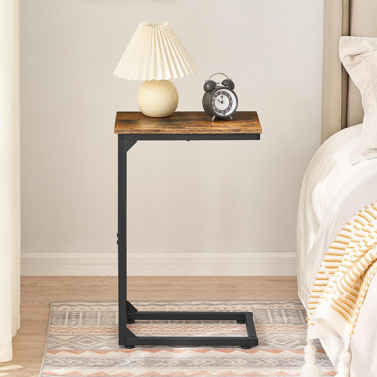 17 Stories C-Shaped End Table For Couch And Bed, Slim Side Table Slides ...