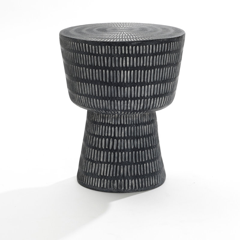 Dakota Fields Outdoor and Indoor Round Spiral Pattern Side Table | Wayfair