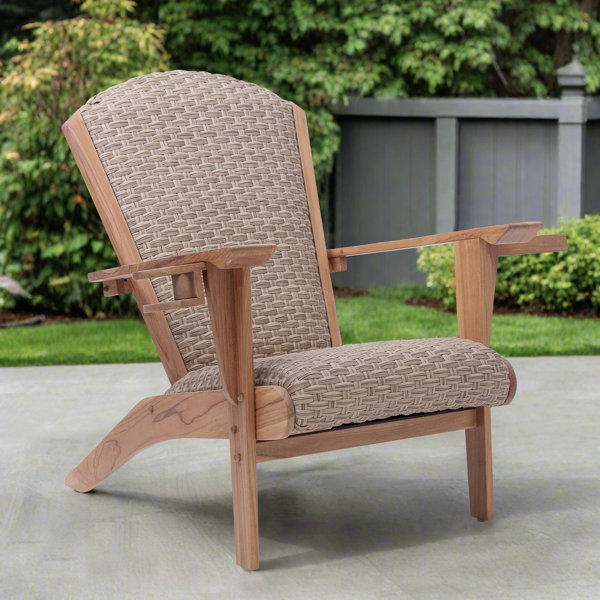 Hokku Designs Dezi Teak Outdoor Adirondack Chair With Patio Cover | Wayfair