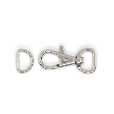 Dritz 1/2" Swivel Hooks & D-Rings, 12 Sets, Nickel | Wayfair