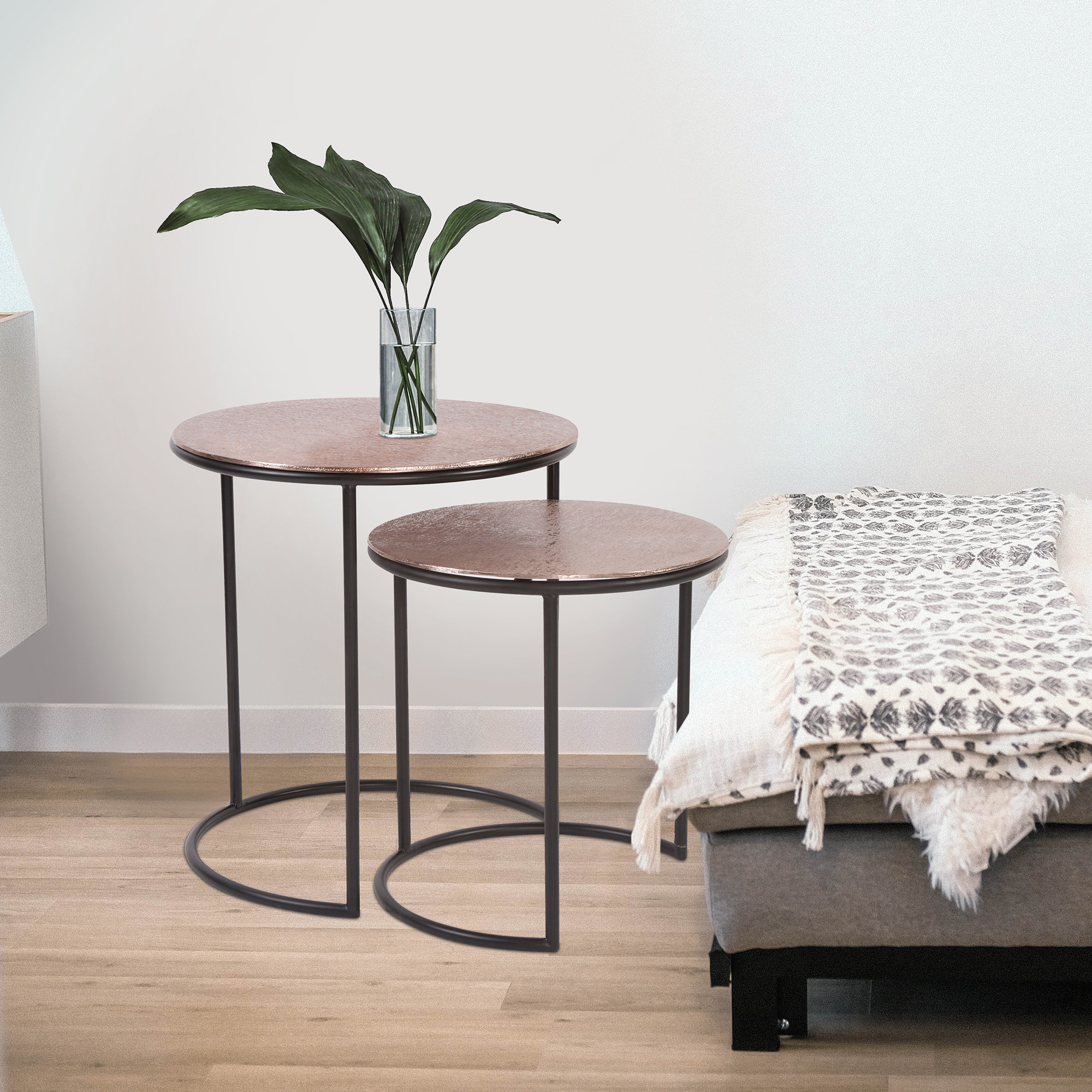 Wade Logan® Candelo 2 Piece Nesting Tables & Reviews | Wayfair