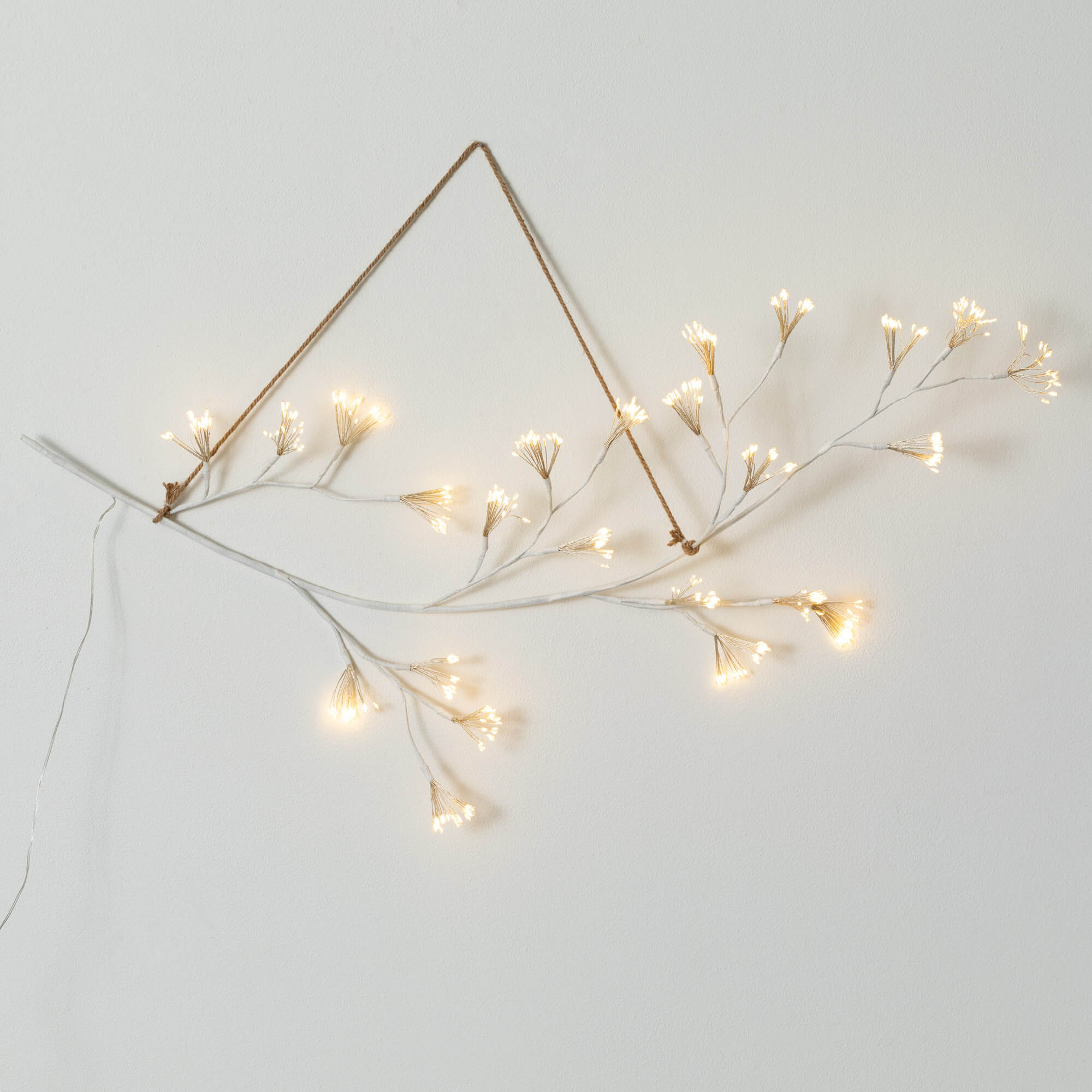 Clover Lane 50" Christmas Lighted Cluster Garland, White | Wayfair