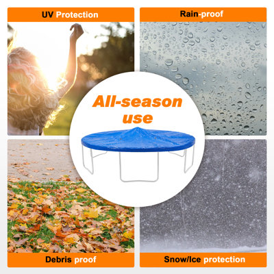 ExacMe Premium Trampoline Weather Cover with Center Support, Rain Cover ...