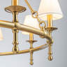 Mercer41 47'' 15-light Two-tier Vintage Brass Chandelier With White ...
