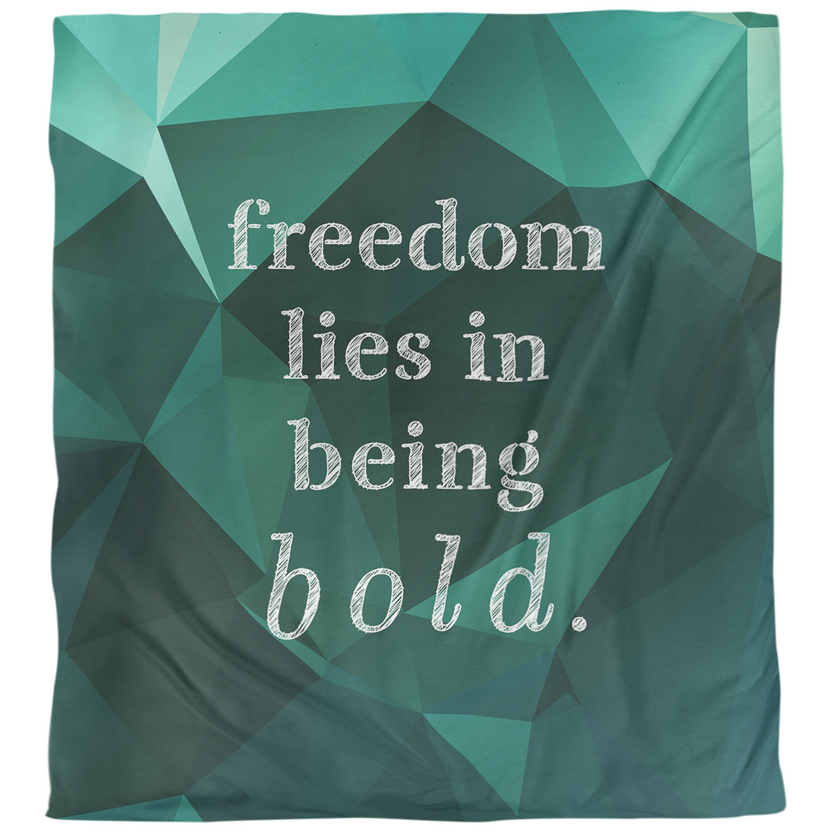 ArtVerse Faux Gemstone Be Bold Inspirational Single Reversible Duvet ...
