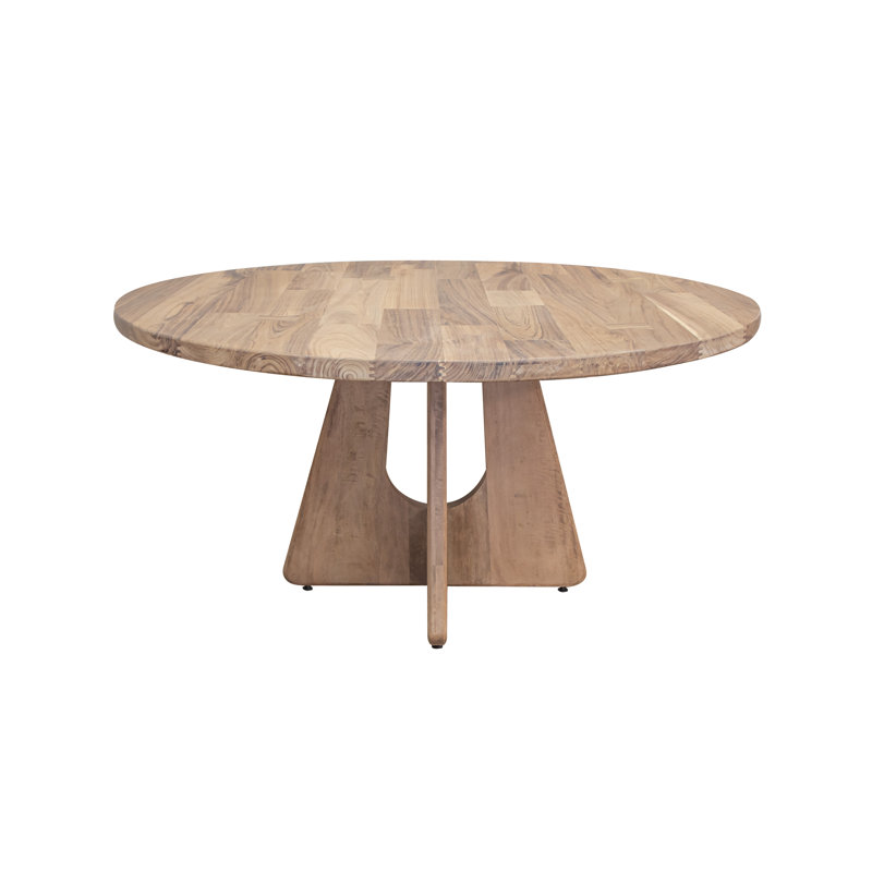 International Furniture Direct Natural Parota Round Dining Table | Wayfair
