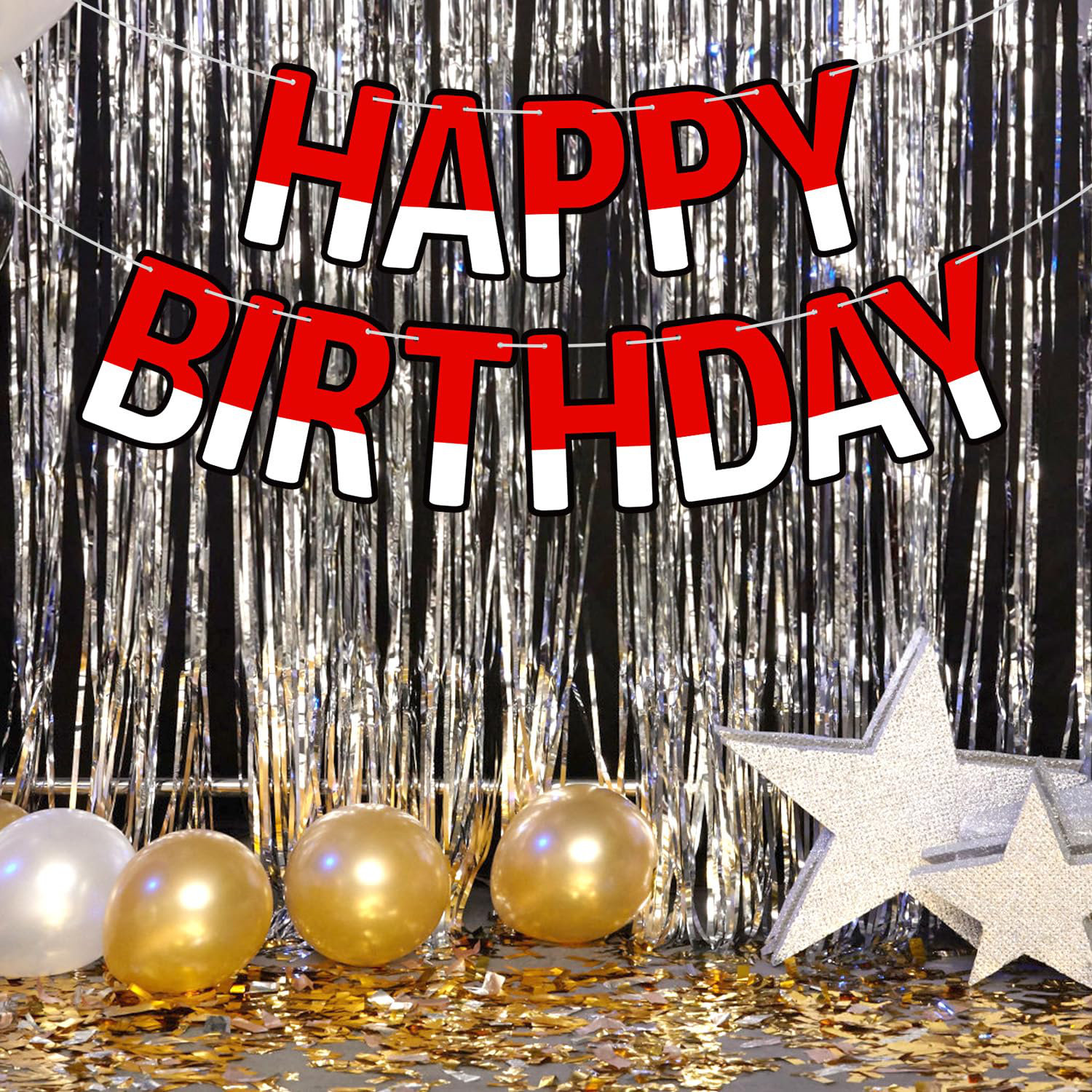 Zeki Shoggy Cartoon Red And White Birthday Banner, Cartoon Animation ...